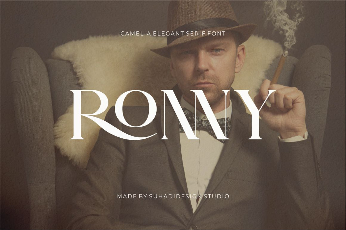 Camelia elegant serif font, a Serif Font by suhadidesign