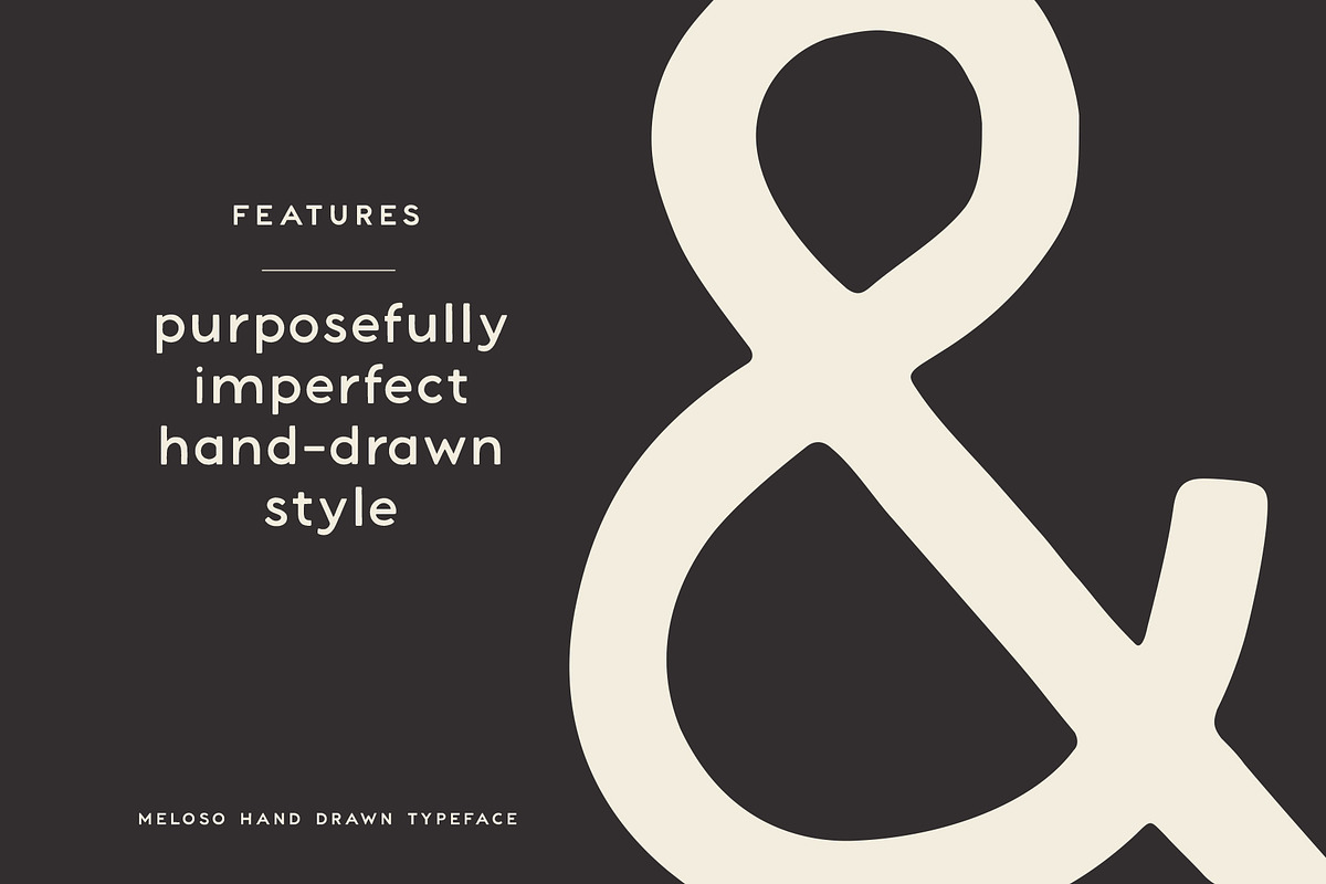 Meloso Variable Hand Drawn Typeface, a Sans Serif Font by Rachel Kick