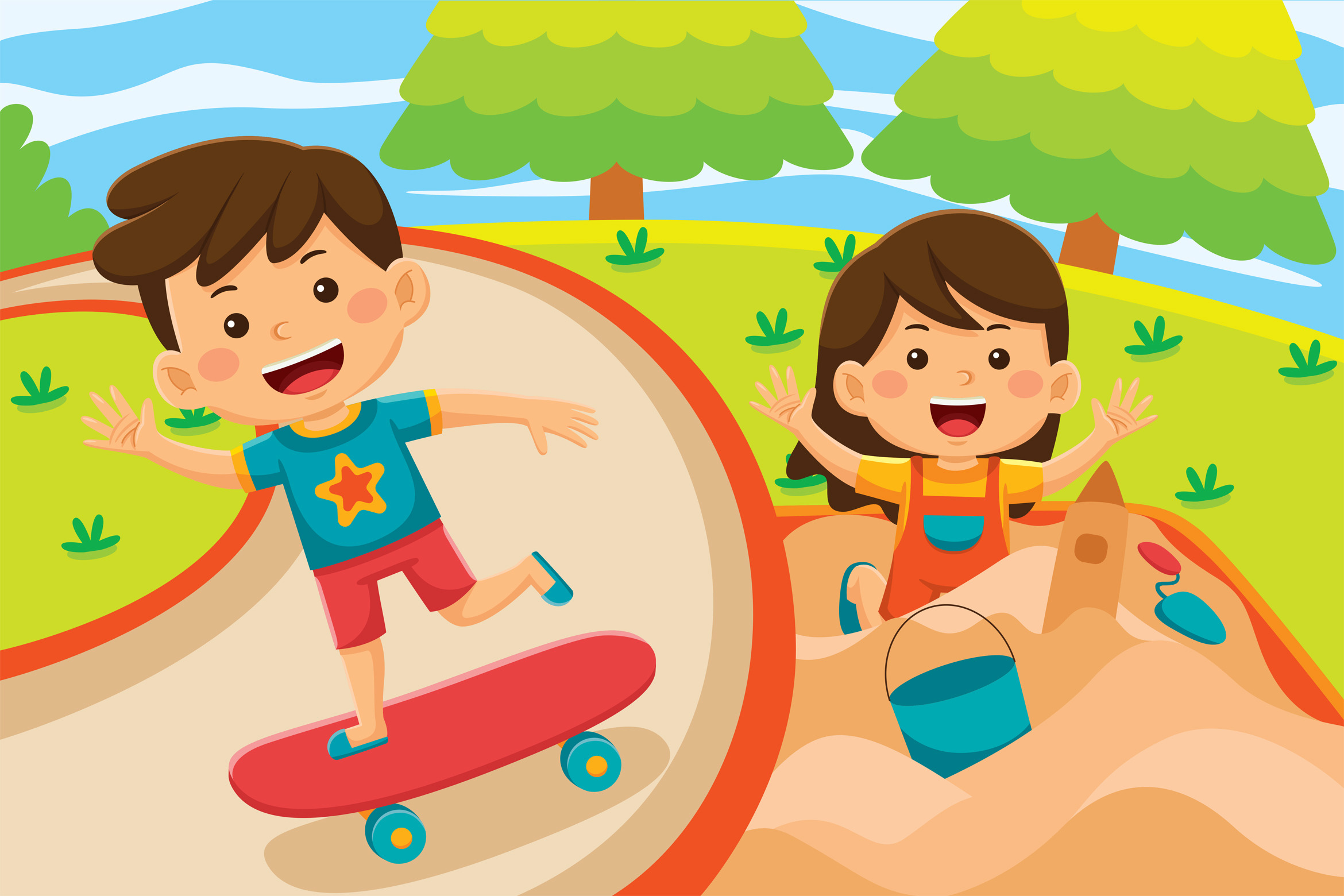 Outdoor Activity Cartoon Vector #05, a Person Illustration by MEDZ