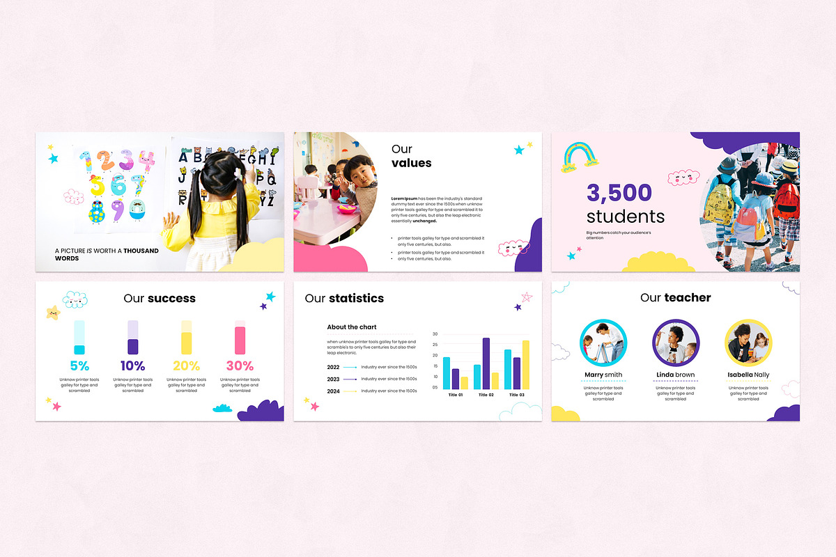 School Center Presentation Template, a Presentation Template by ...
