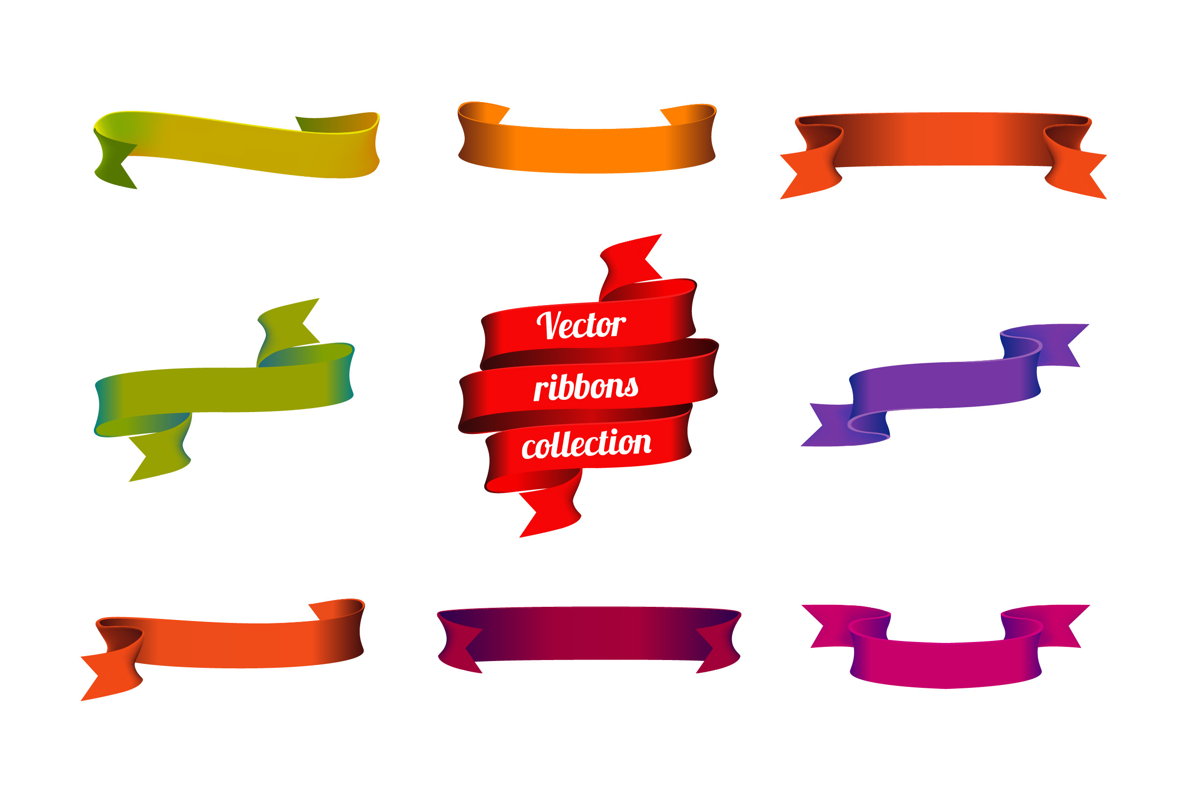 Vector ribbons set, a Templates & Theme by Crazy nook