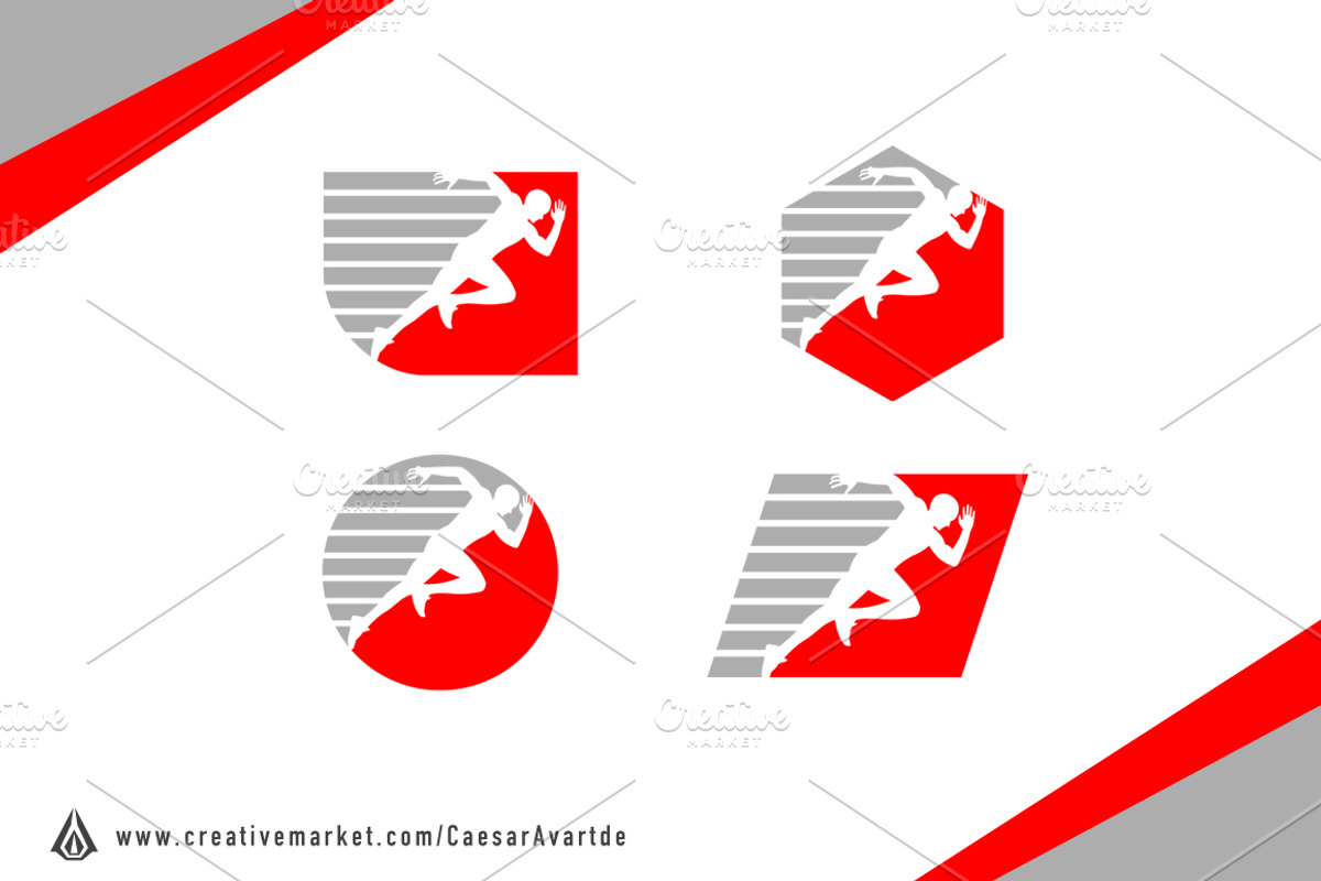 New! 6 Set of Running Logos Template, a Branding & Logo Template by ...