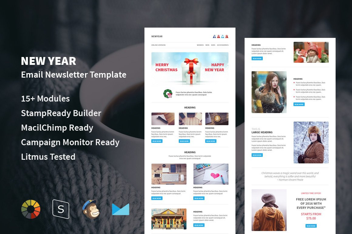 New Year - Responsive Email Template, an Email Template by Pennyblack ...
