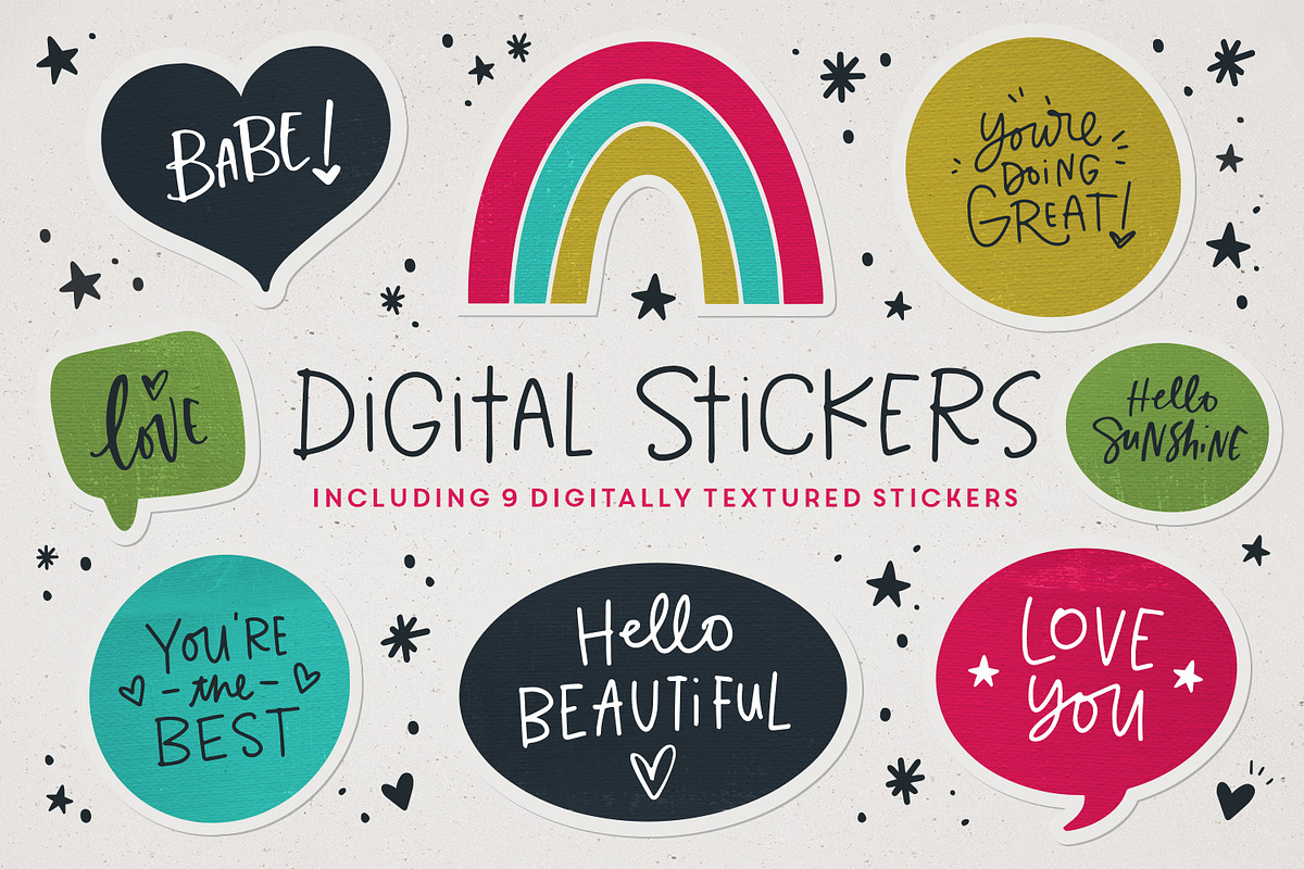 Always & Forever Type + Dingbats, a Sans Serif Font by Callie Rian & Co.