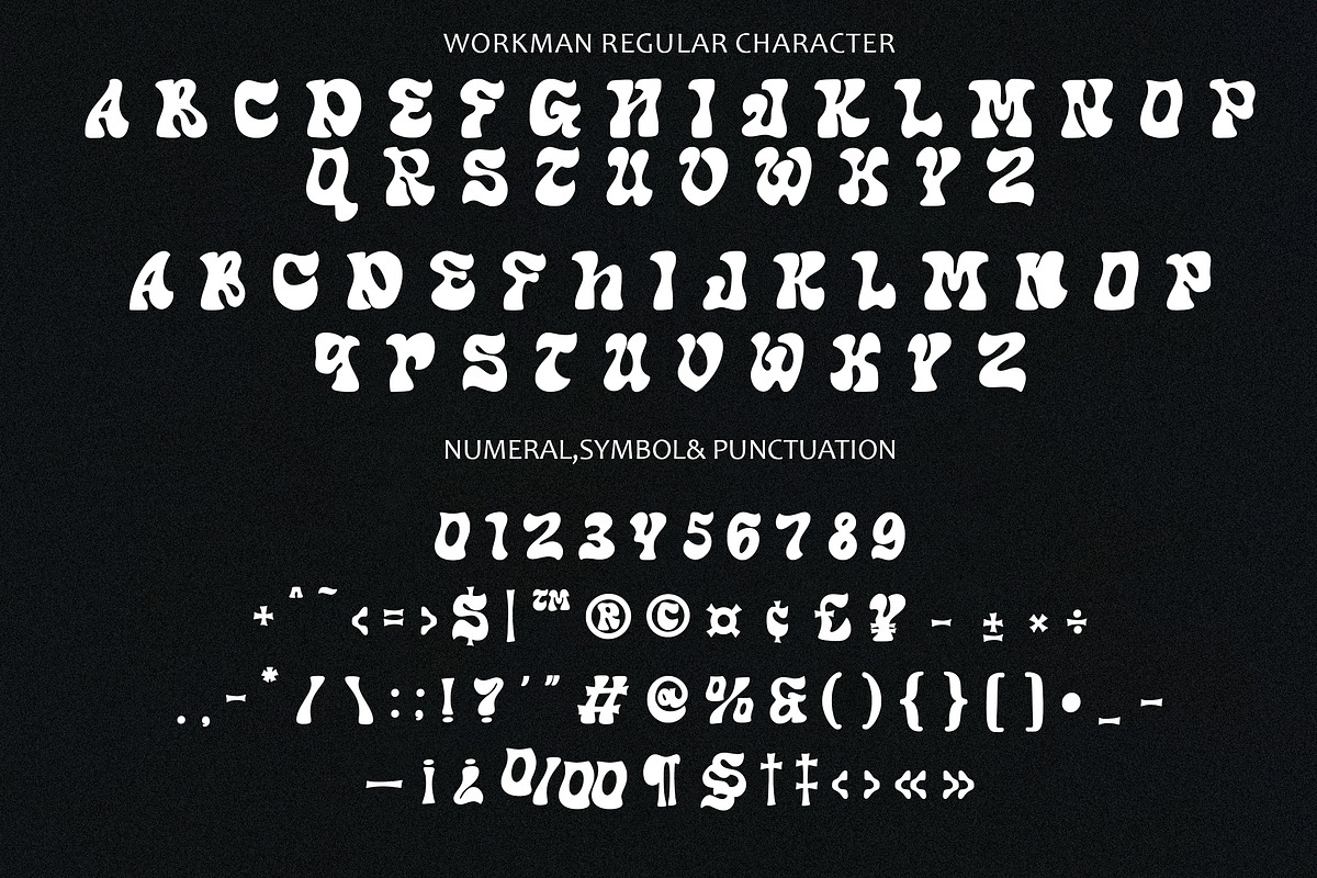 Workman Display Font, a Font by Arendxstudio