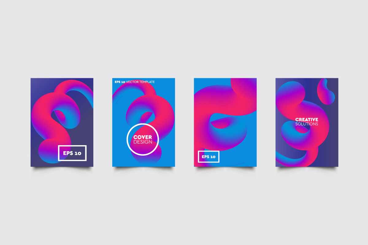 Vector 3D Cover Designs #51, a Brochure Template by relineo.vectors