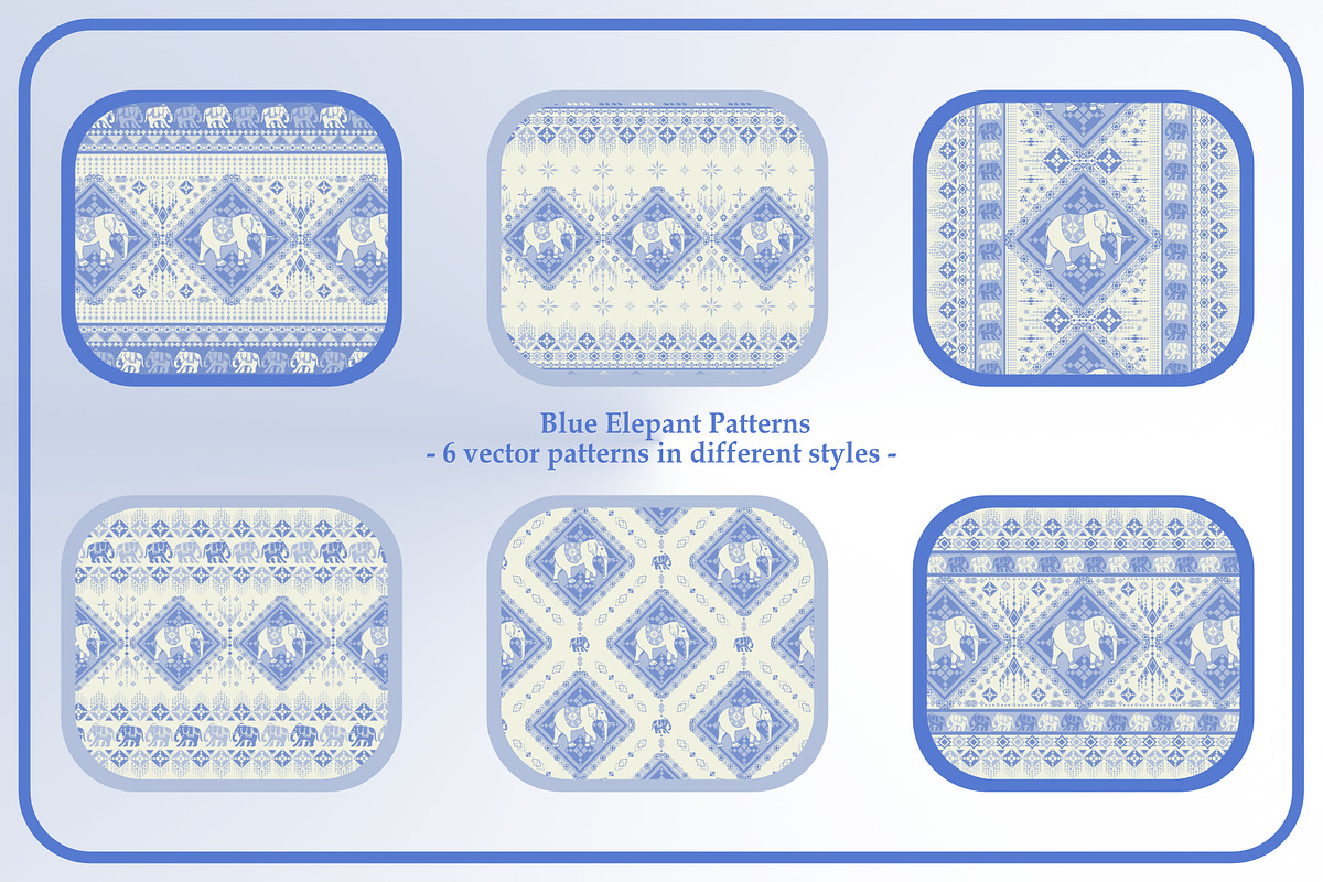 Blue Elephant pattern