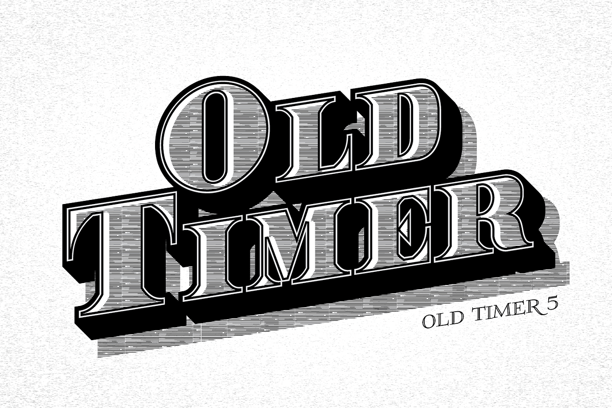 Old Timer Vintage Graphic Styles, a Layer Style Add-On by Designdell
