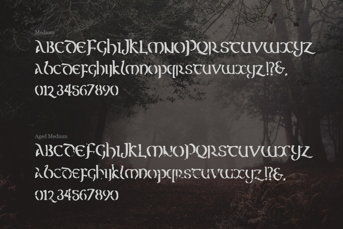 Erin - A Mystical Celtic Typeface, a Font by Twinbrush