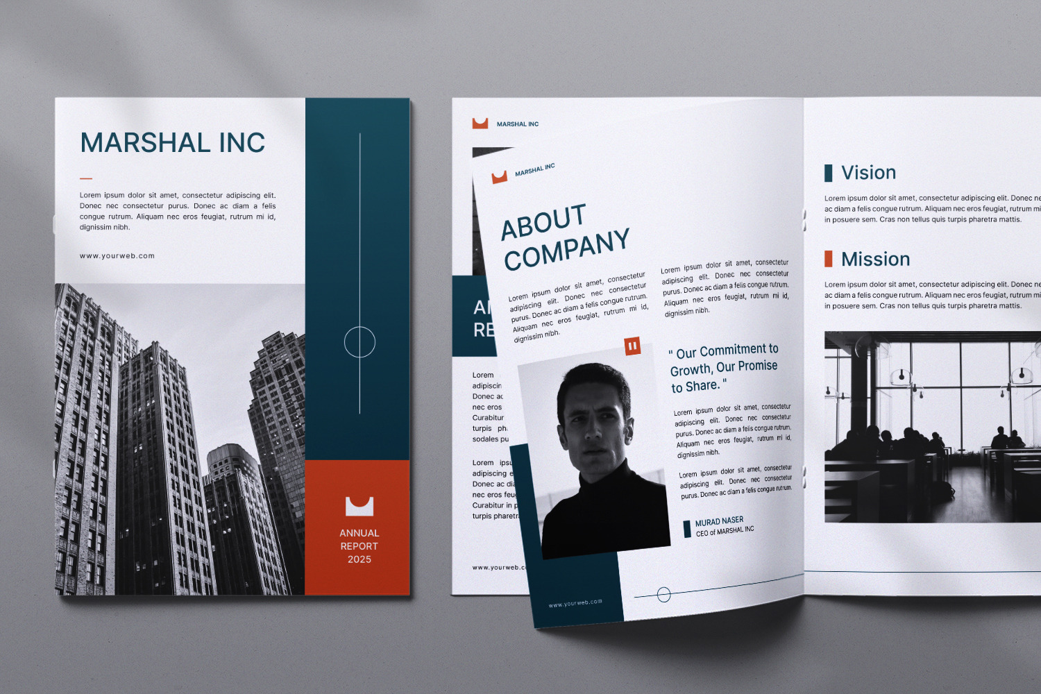 MARSHAL Annual Report, a Brochure Template by Portocraft