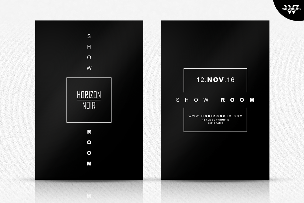 2in1 BLACK MINIMAL Flyer Template, a Flyer Template by WG DESIGN