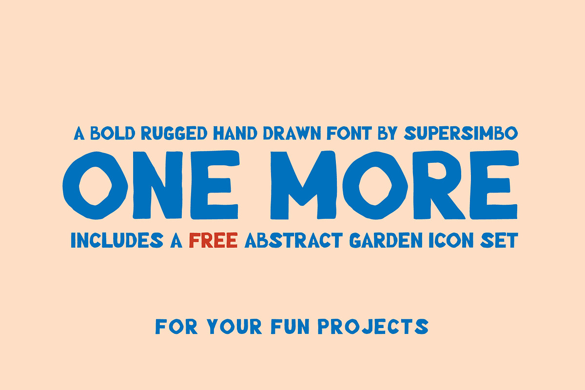 One More Hand drawn font | Creative Market
