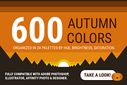 600 Autumn Halloween Color Swatches, a Palette Add-On by ToonPlanet ...
