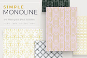 Simple Mono Line Patterns, a Pattern Graphic by Youandigraphics