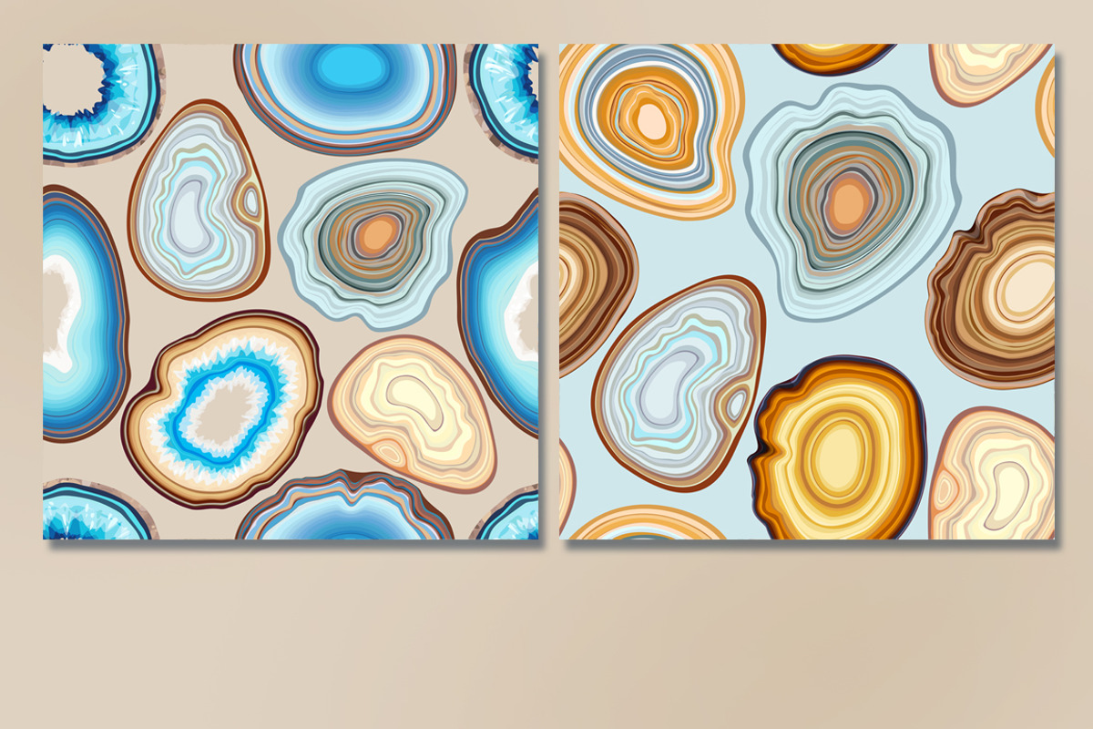 Minerals and Geodes Patterns, a Pattern Graphic by GreyLilac