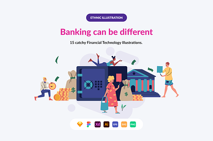 Online Banking Poster Template | Finance Illustrations ~ Creative Market