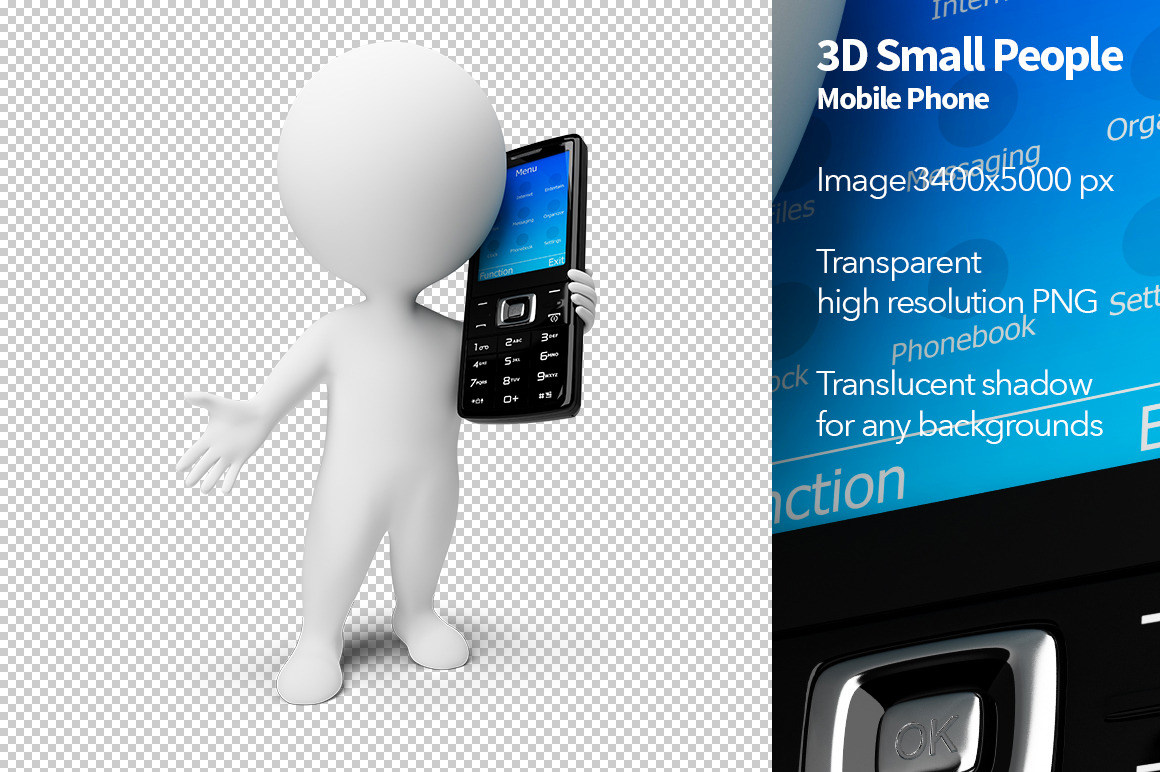 3D Small People - Mobile Phone, a Person Illustration by Anatoly ...
