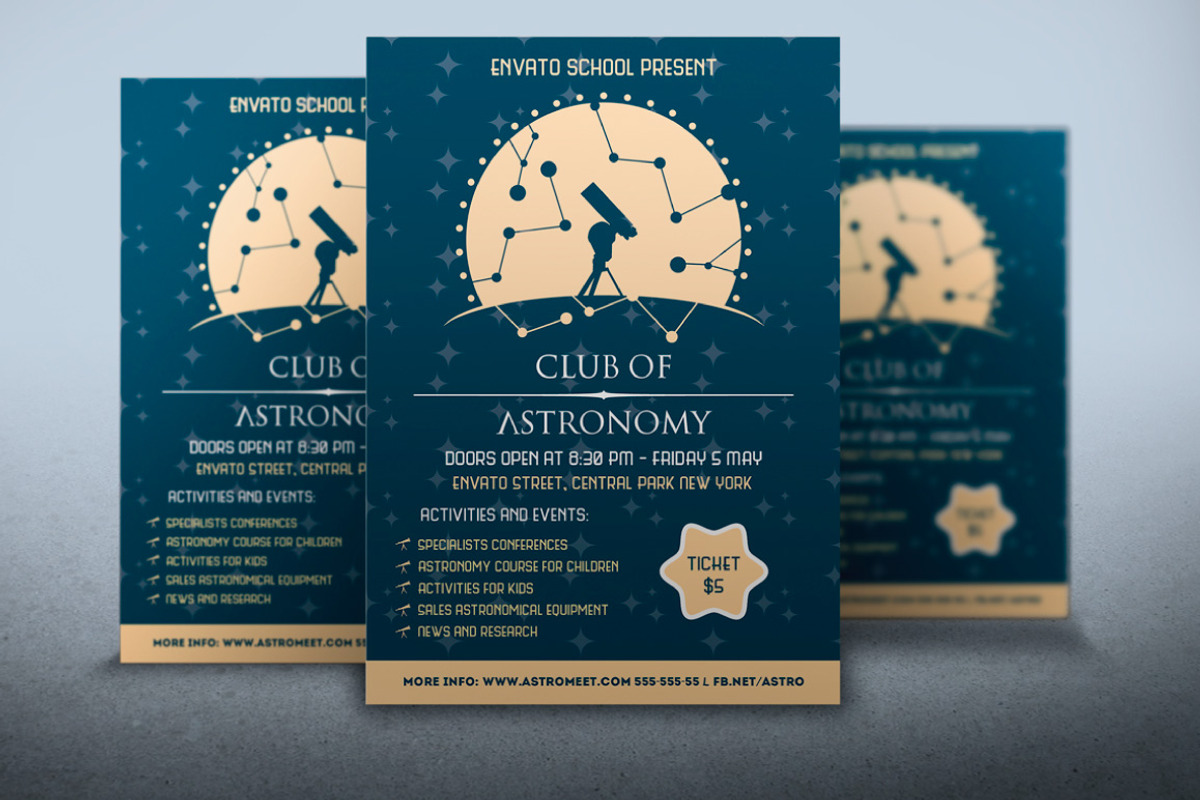 Flyer Astronomy, a Flyer Template by DesignsStore