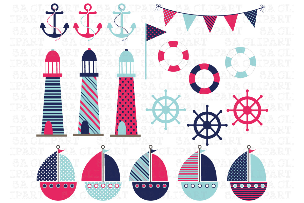 Nautical Digital Clip Art, an Illustration by SA ClipArt