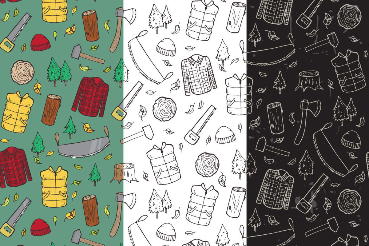 Lumberjack, a Pattern Graphic by merion_merion