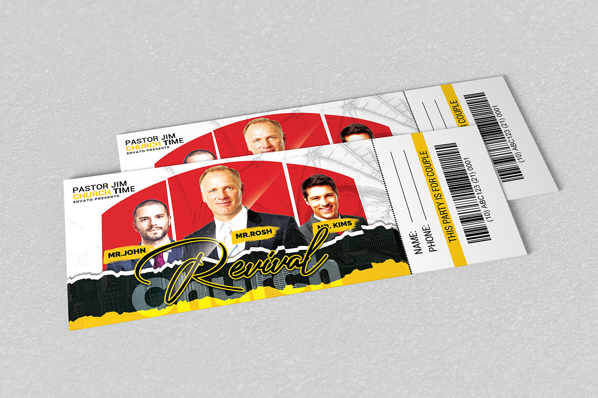 Church Event Pass, a Card Template by Psd Templates