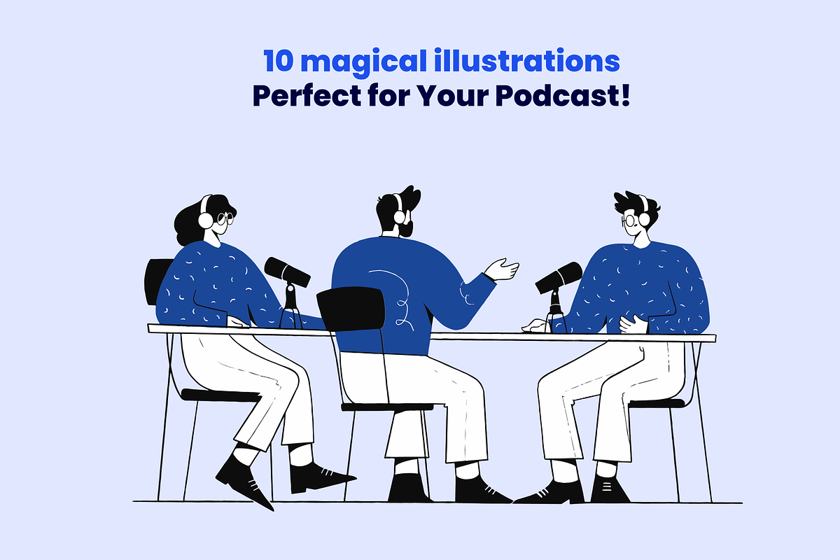 Podcast Illustrations, an Education Illustration by graphicsauce