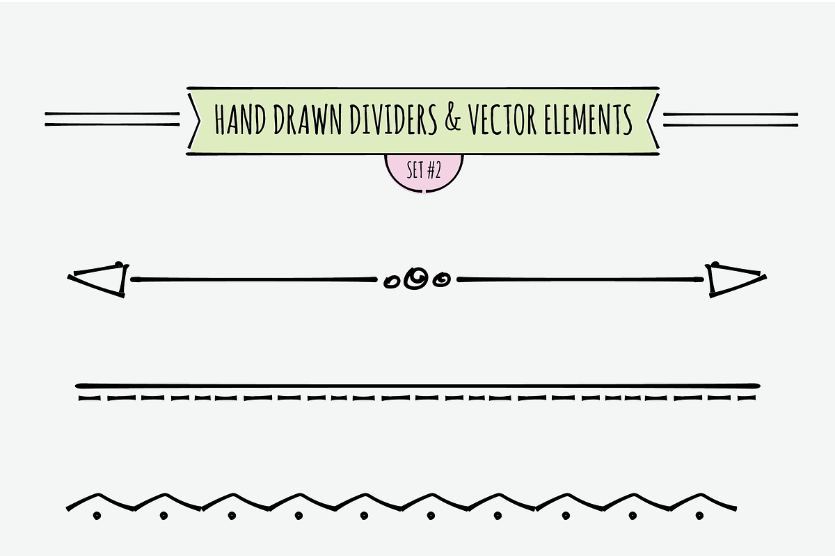 Hand Drawn Dividers & Elements, an Illustration by Scarletish