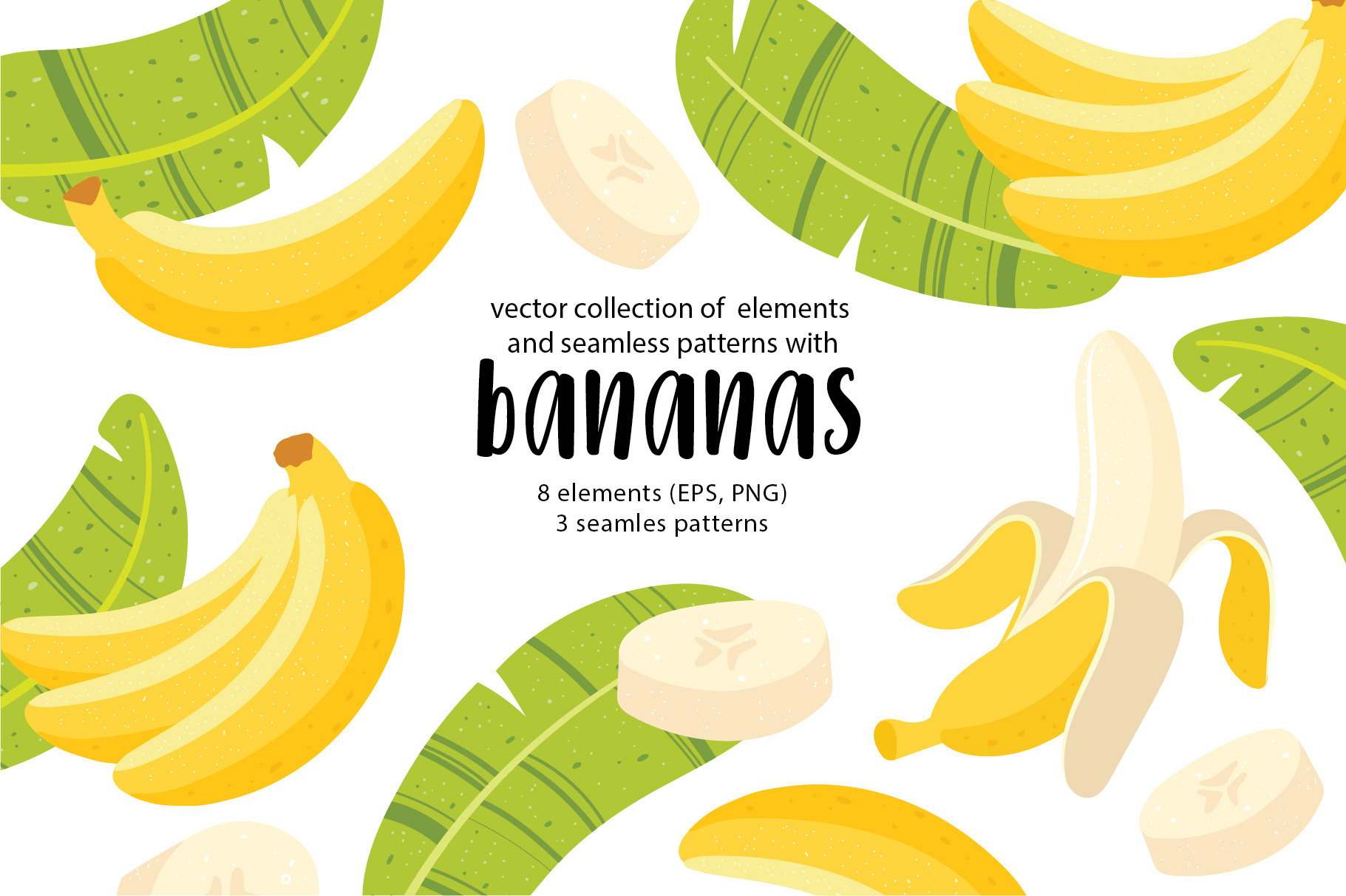 Bananas. Vector illustration., a Background Graphic by natamastery