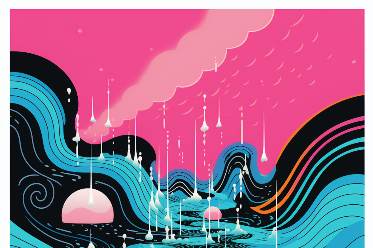 Pop Art Waves, a Pattern Graphic by Printable Treasure