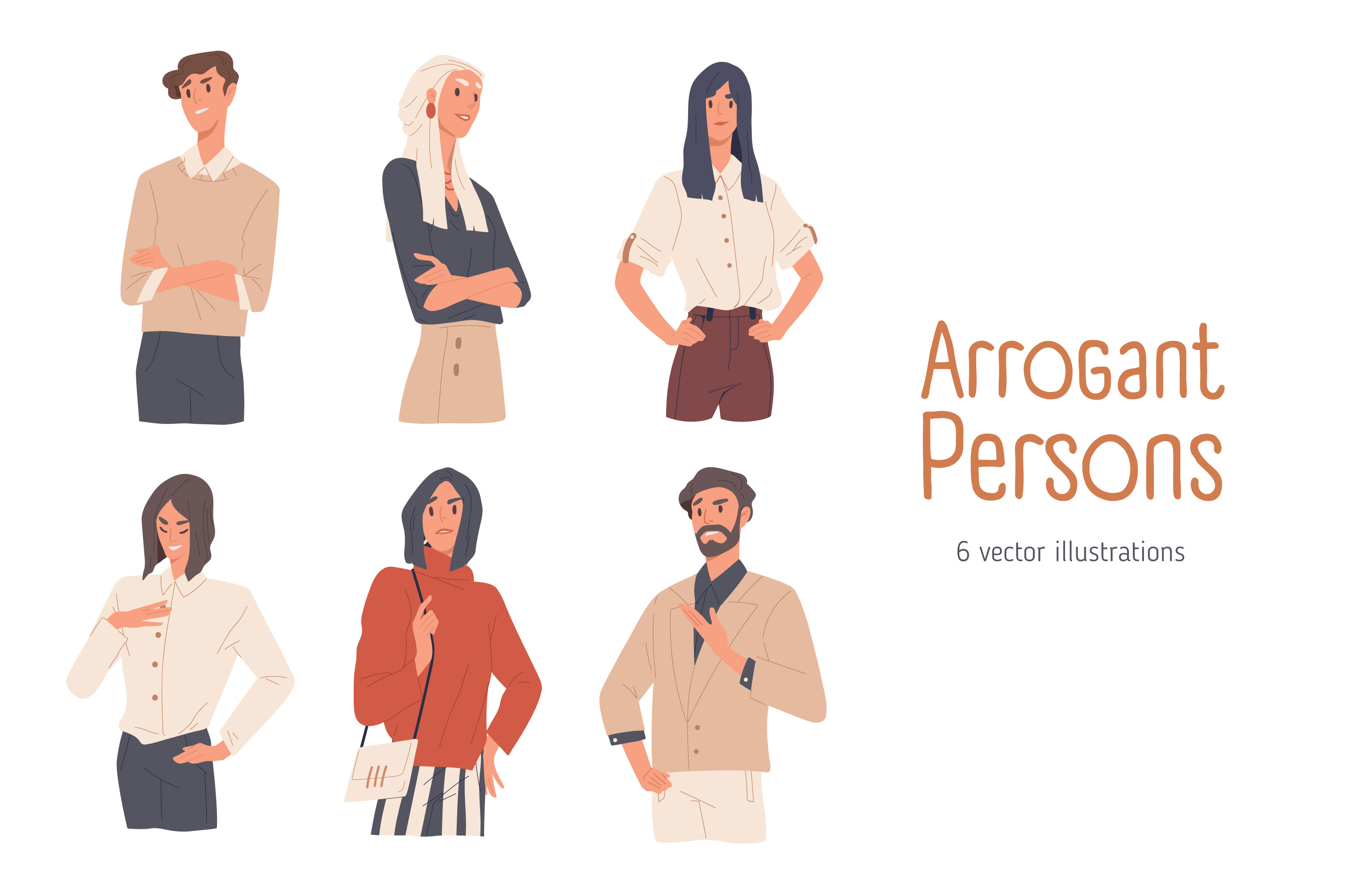 Arrogant, annoyed, selfish people, a Person Illustration by Good Studio ...
