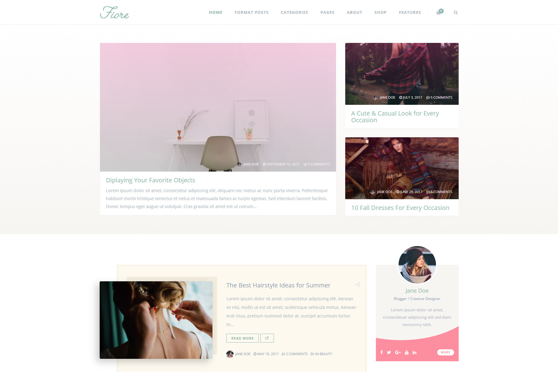 Fiore - Blog & Shop WordPress Theme, a WordPress Template by EagleThemes