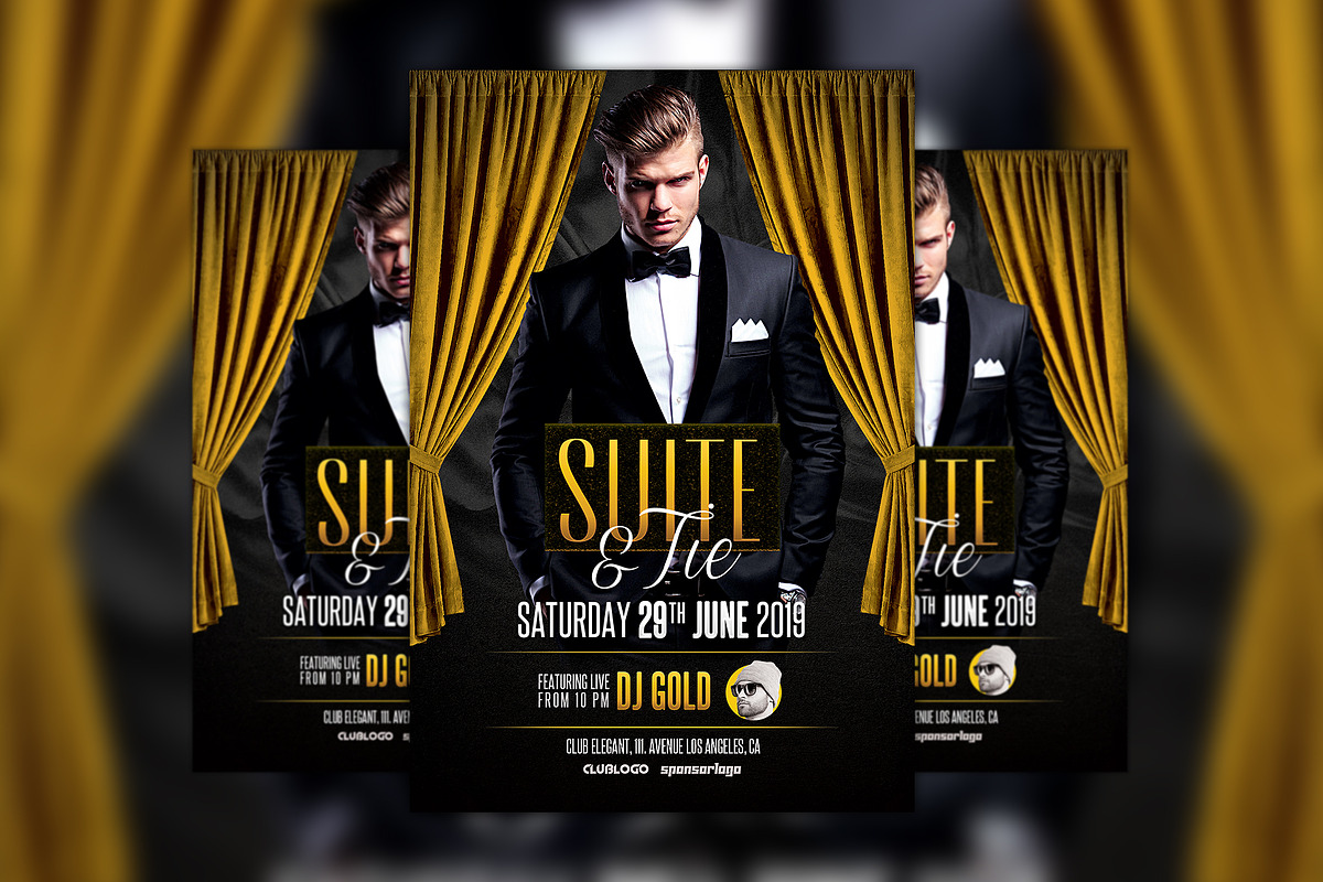Elegant Suite Party Flyer Template, a Flyer Template by Flyermind