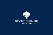 river house logo vector icon, a Branding & Logo Template by vastard