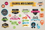 Colorful Web Elements Set, a Templates & Theme by FourLeafLover