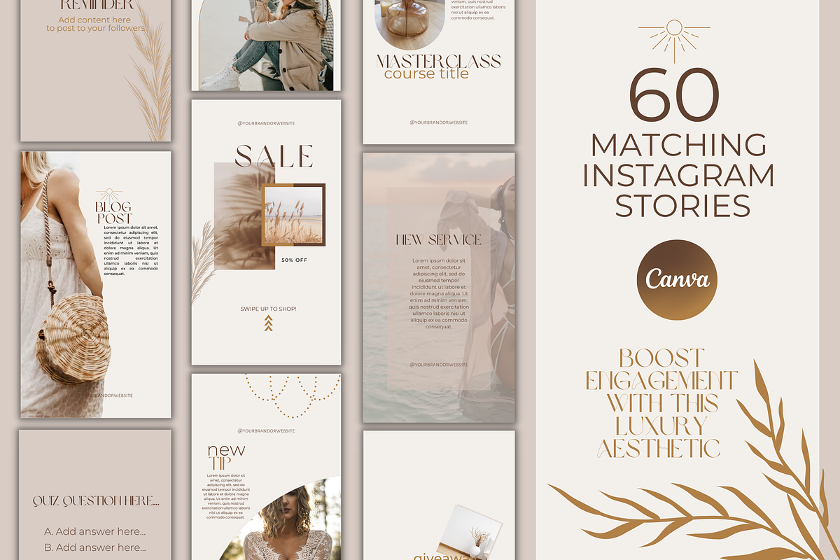 Boho Chic Minimal Instagram Templates