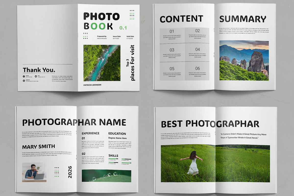 Photography Photobook Layout