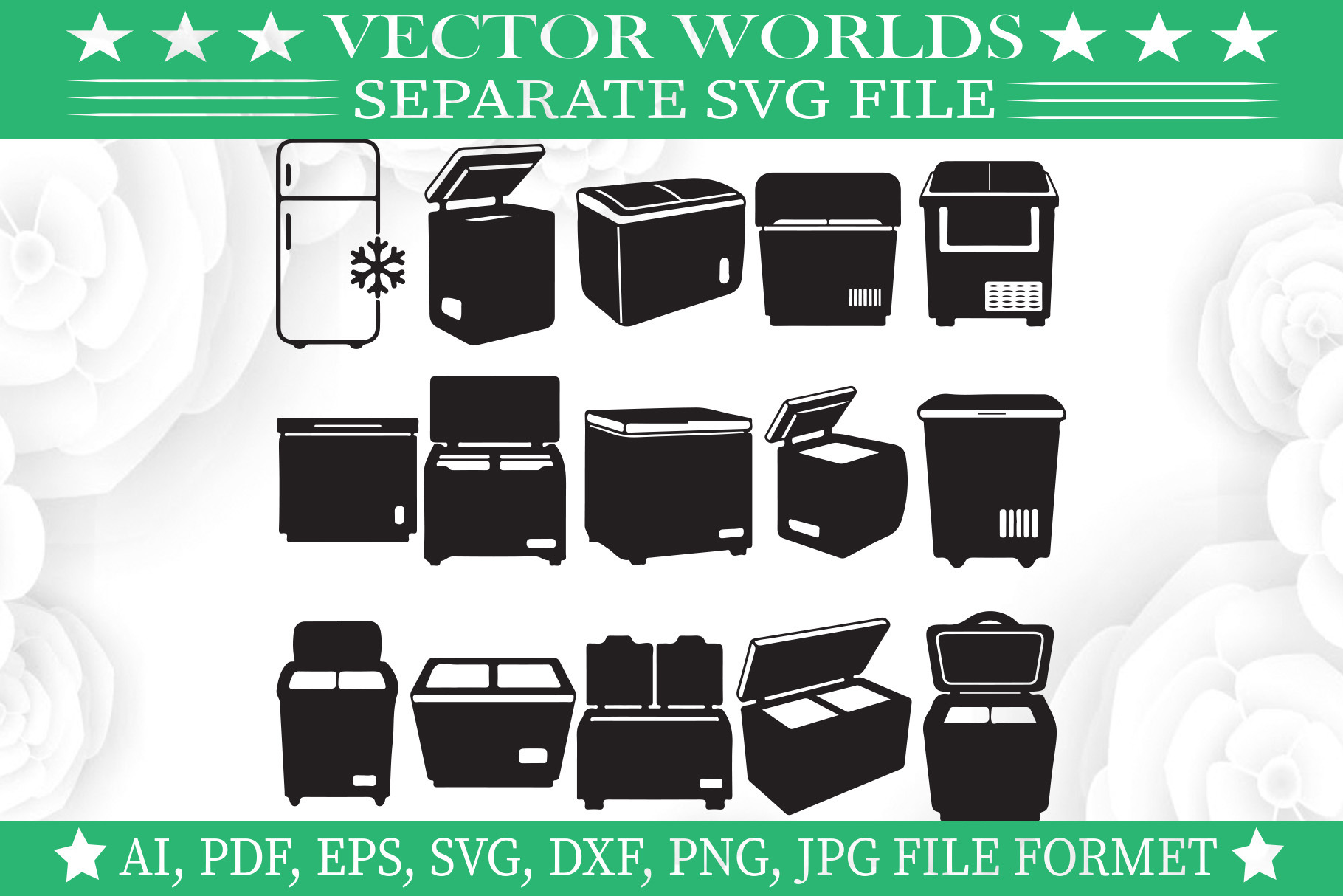 Refrigerator Svg, Refrigerators Svg | Graphic Objects ~ Creative Market