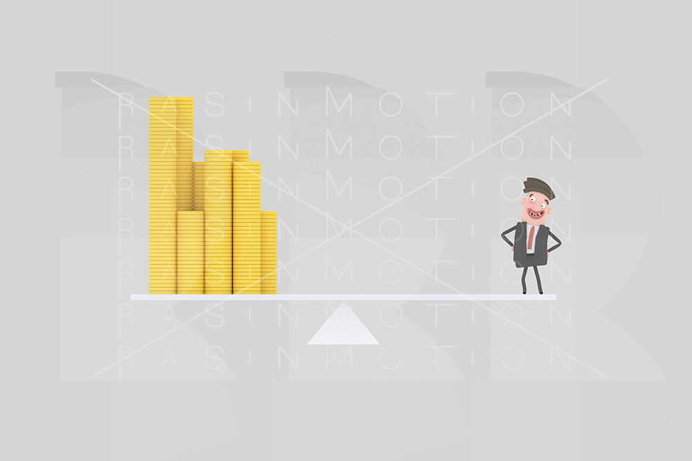 3d illustration. Money balance., a Finance Illustration by rasinmotion ...