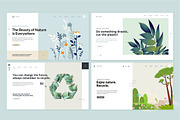 Set of flat design web pages, a Templates & Theme by PureSolution