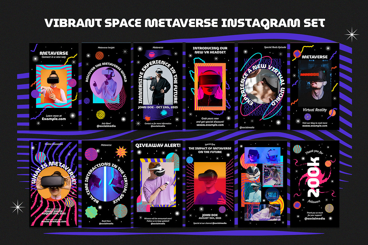 Vibrant Space Metaverse Instagram, a Social Media Template by Aiyari ...