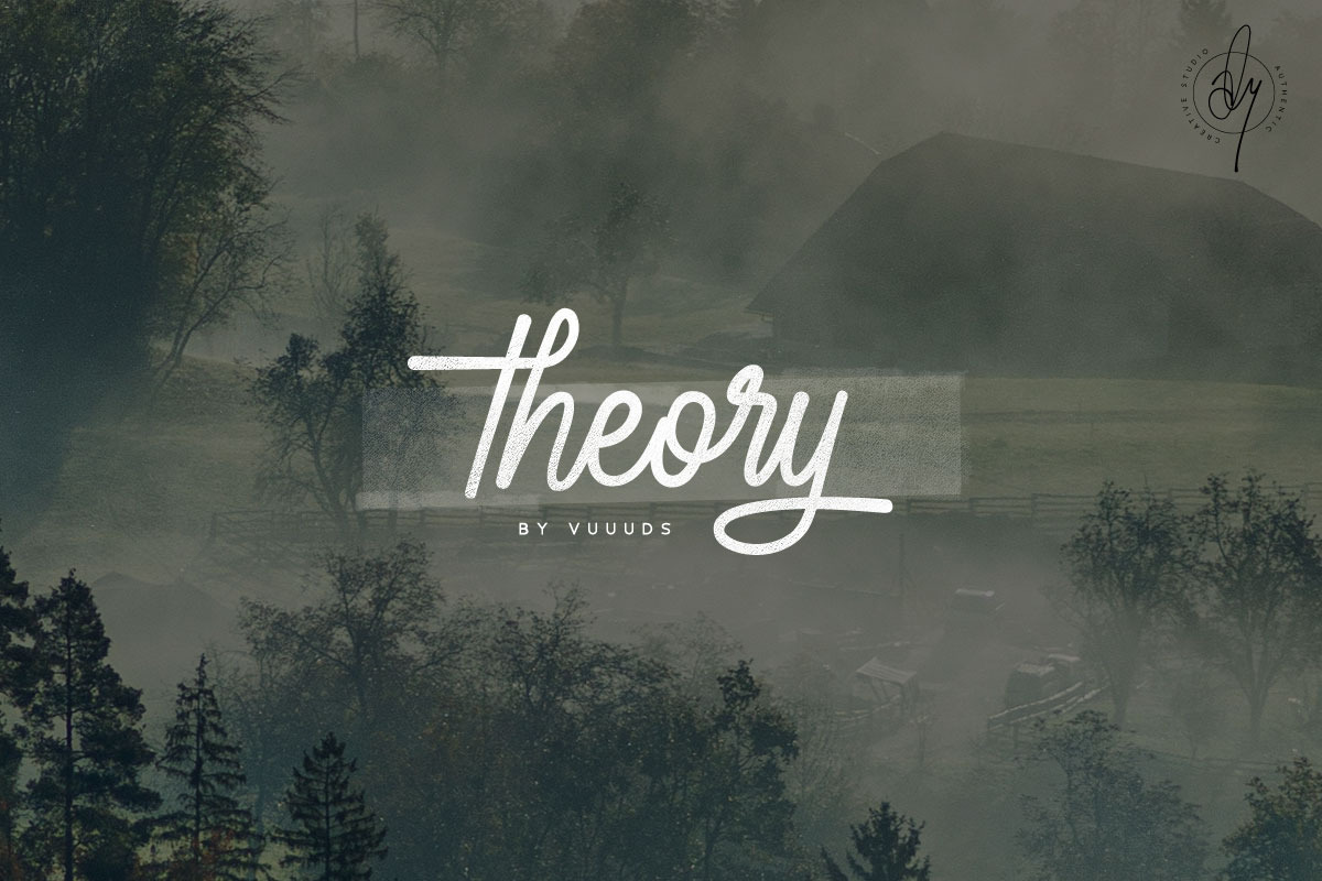 Theory Font, a Script Font by vuuuds