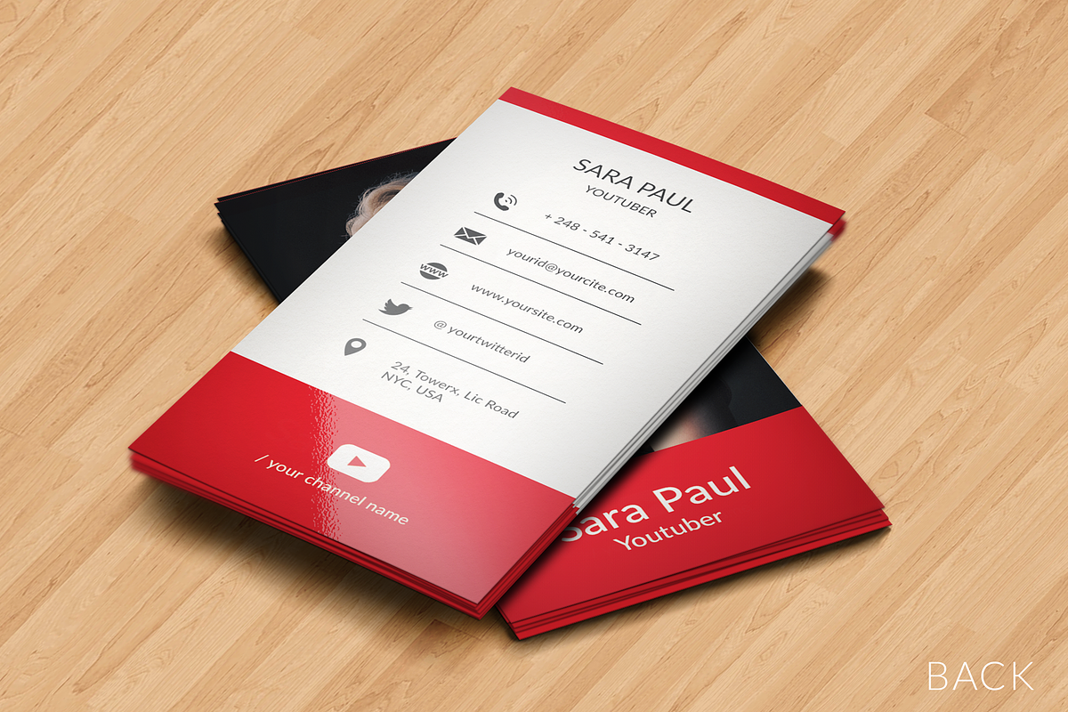 Youtuber Business Card