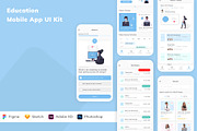 Education Mobile App UI Kit, an UI Kit Template by Betush