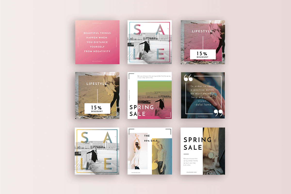 Promotional Instagram Pack, a Social Media Template by Amanda Muckenhuber