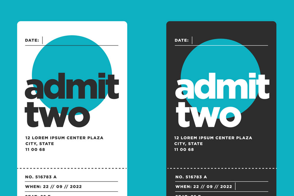 Event Ticket Admit Card Design, a Card Template by Orange Graphics