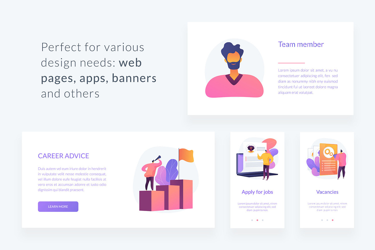 HR vector illustration kit, an UI Kit Template by Visual Generation