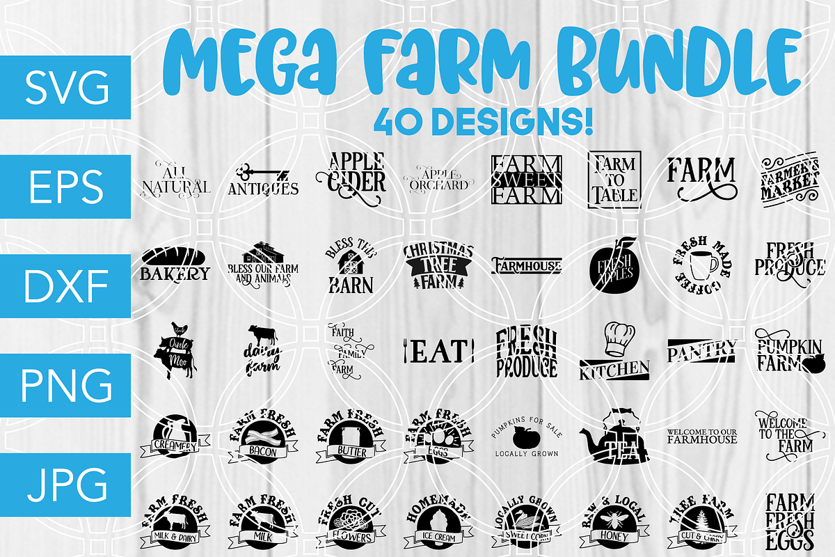Farm SVG Bundle Cricut Silhouette, an Illustration by SavanasDesign
