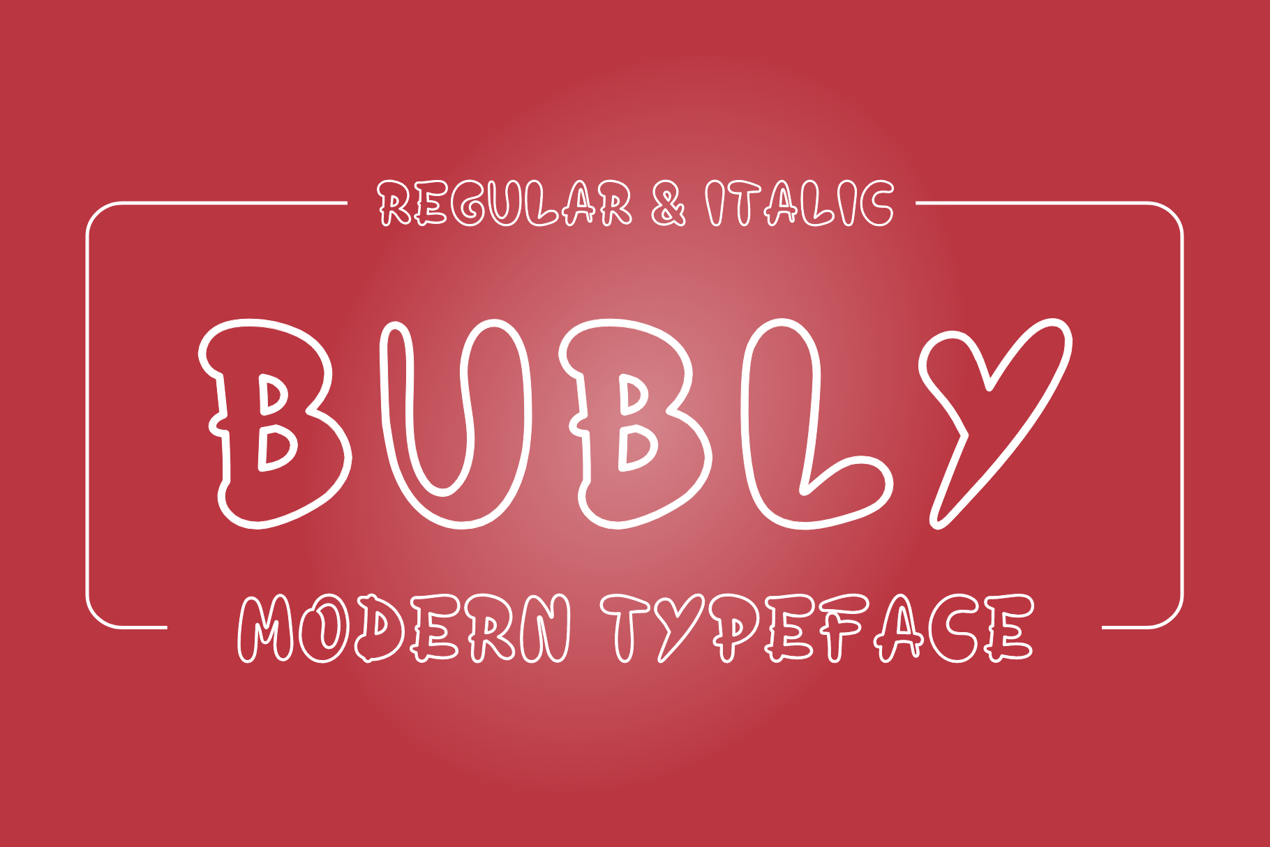 Bubly-Outline Modern Typeface, a Sans Serif Font by Made by Cap