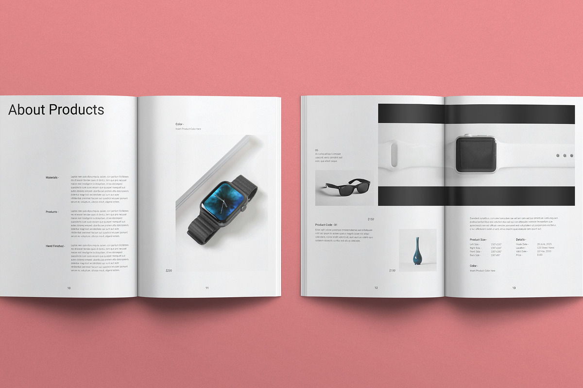Product Catalog Layout Design, a Brochure Template by E-Type