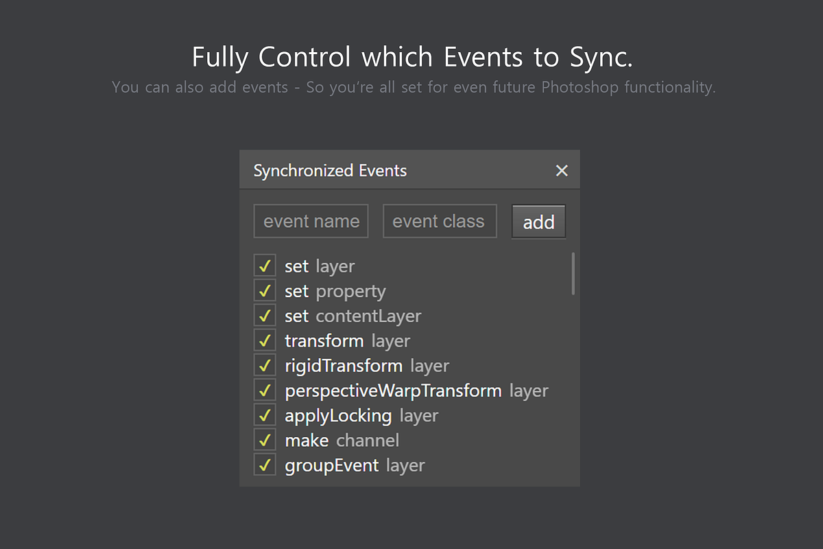 Sync Edit - Layer Synchronize Kit, a Plug-in Add-On by h3design